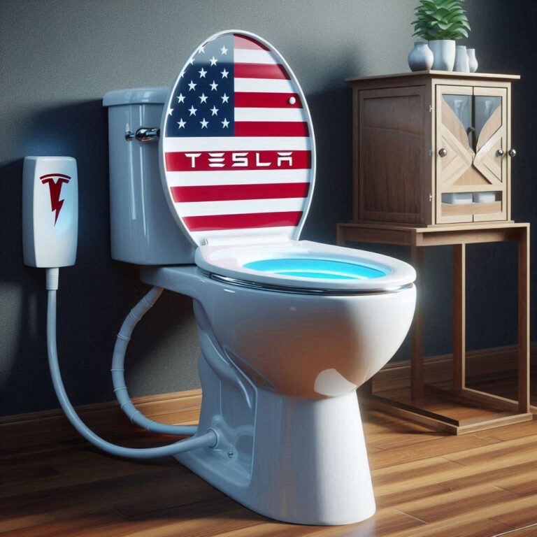 Elon Musk Unveils First $6,000 Electric Tesla Toilet for American Families